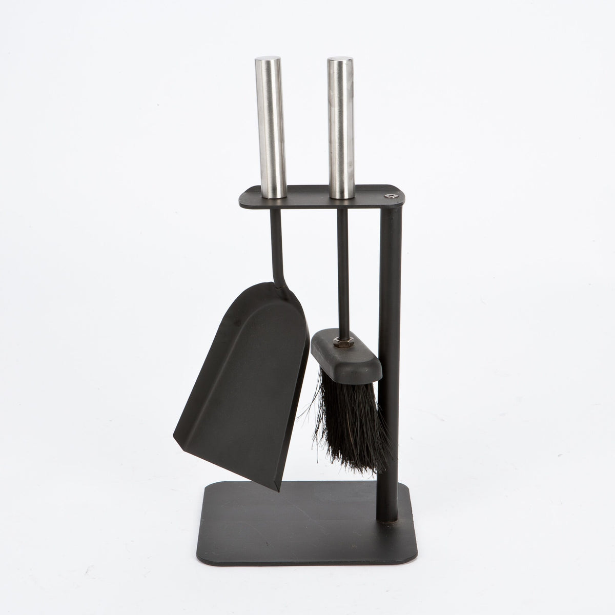 Two Piece Black and Stainless Steel Hearth Set – ABOC SOLID FUELS